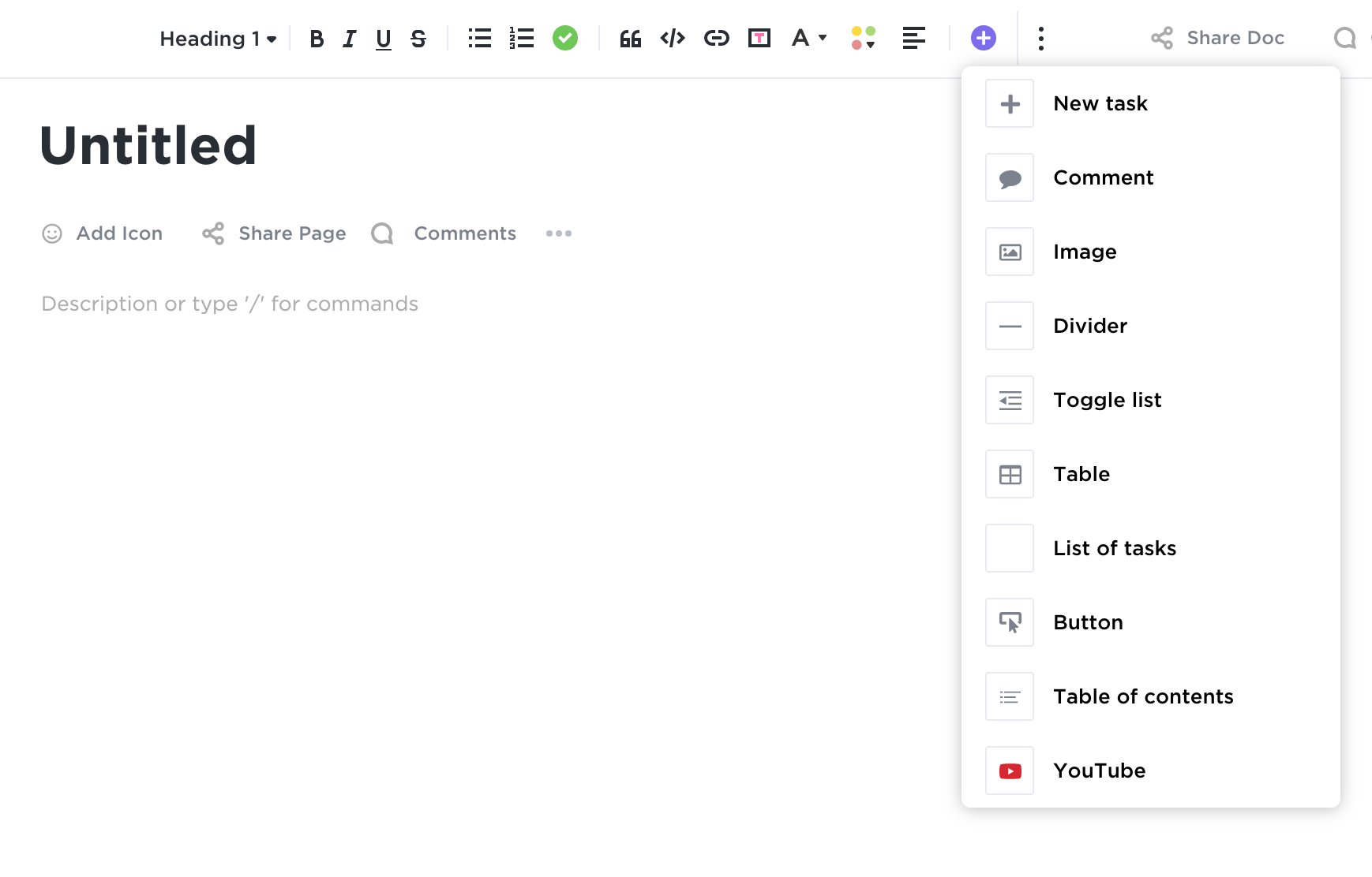 How Do You Add an Image to a Document in Clickup?